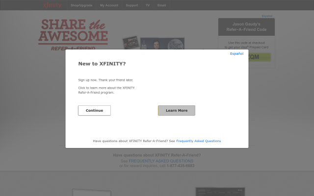Xfinity Comcast Invite a Friend Program - Sharereferrals